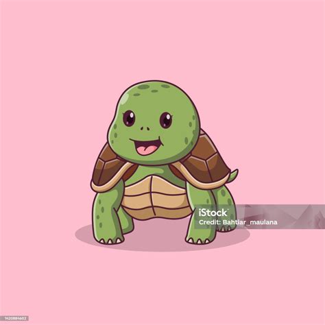 귀여운 거북이 만화 포즈 거북이 아이콘 개념 플랫 만화 스타일 웹 방문 페이지 배너 전단지 스티커 카드에 적합 거북이에 대한 스톡 벡터 아트 및 기타 이미지 Istock
