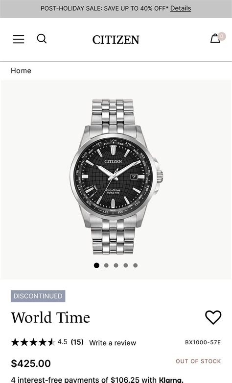 Mavin Citizen World Time Watch Eco Drive Mens