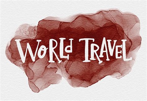 손 그리기 수채화 세계 여행 글자 일러스트 레이션 알코올 잉크 녹색 배경 카드 인쇄 엽서 포스터 전단지 배너에 사용 개념에 대한 스톡 벡터 아트 및 기타 이미지 Istock