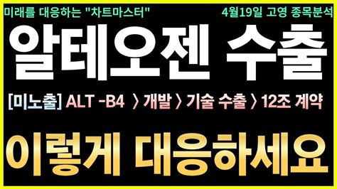 알테오젠 주가전망 알테오젠 대형 기술수출 다음주 반드시 이렇게대응하셔얗바니다 Alt B4 수출에 이은 12조 계약 이야기 Youtube