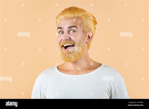 Bearded Happy Man Smile Face Barber With Long Beard And Moustache In