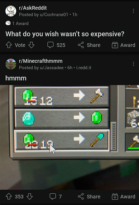 Next They Will Ask 1 Netherite Ingot For 1 Emerald R Minecraftmemes