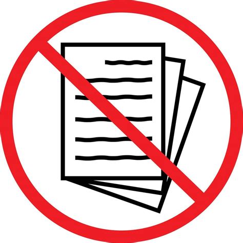 No File Document Icon On White Background Cross Paper Document Sign