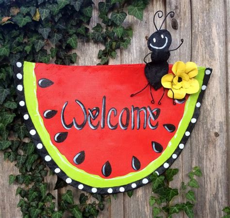 Summer Door Hangers Personalized Watermelon Door Hanger Ant And