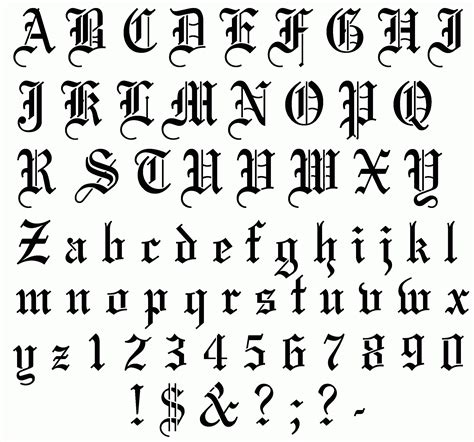 Free Printable Old English Letters
