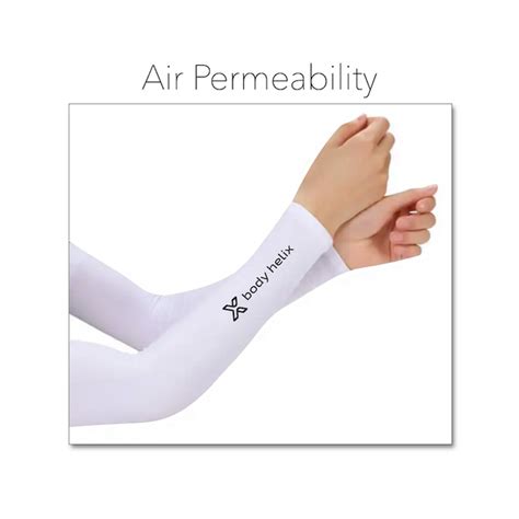 Uv Arm Sleeves For Sun Protection With Ice Silk Fabric Body Helix