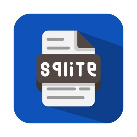 Sqlite Documento Base De Datos Plano Iconos Adecuado Para Sitios Web