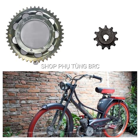 Bộ nhông dĩa xe Mobylette SL 1 cái nhông 1 cái dĩa Shopee Việt Nam