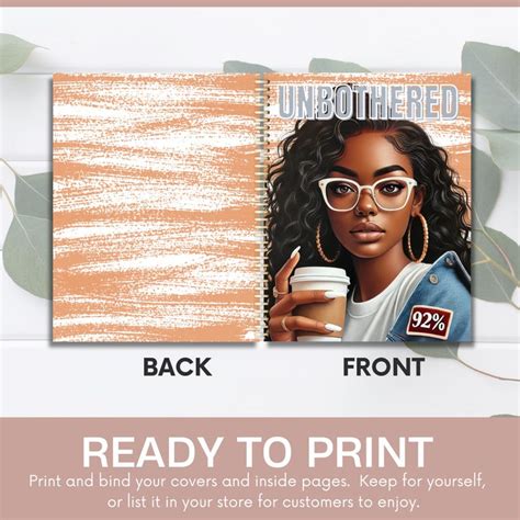 Unbothered Journal Cover For Black Girl Notebook Diy Journals With