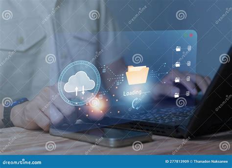 Cloud Computing Database Management And Document Transfer Concept Data