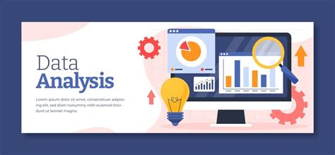 premium vector hand drawn data analysis facebook cover