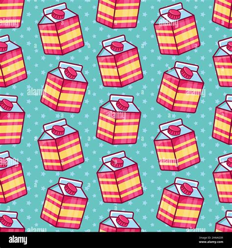 Milk Box Seamless Pattern Vector Illustration Stock Vector Image And Art