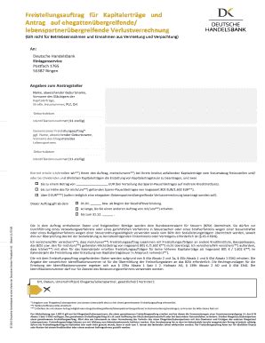 Fillable Online 20 1 6 Deutsche Handelsbank Ist Eine Marke Der