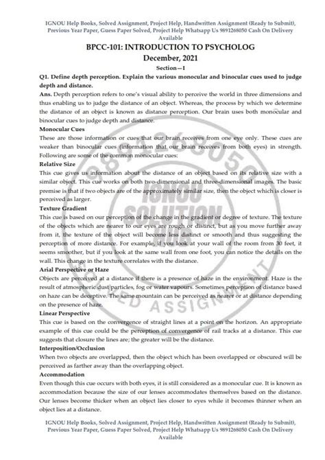 Ignou Bpcc 101 Previous Year Solved Question Paper Dec 2021 English Medium Ignou Solved