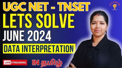 Data Interpretation Paper 1 June 2024 Ugc Tnset 2024 Youtube