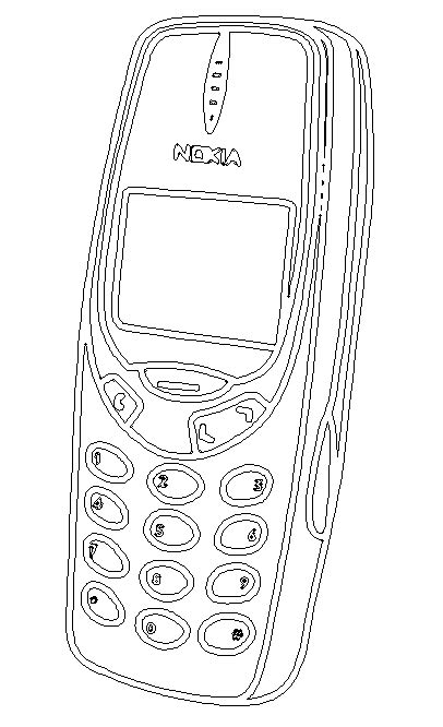 Nokia Phone Freehand Design DWG AutoCAD Drawing Cadbull