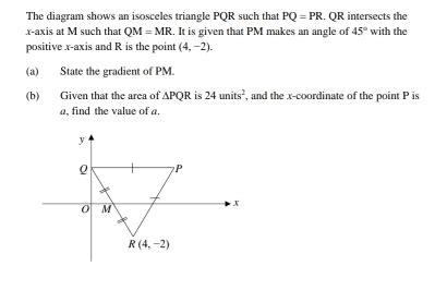 Solved The Diagram Shows An Isosceles Triangle PQR Such That PQ PR QR