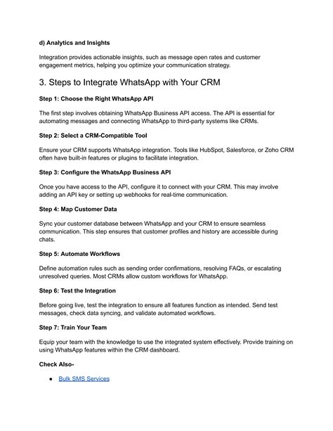 Whatsapp Crm Integration How Do We Integrate It With Existing Crmpdf
