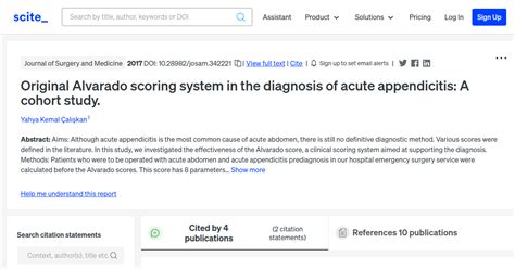 Original Alvarado Scoring System In The Diagnosis Of Acute Appendicitis