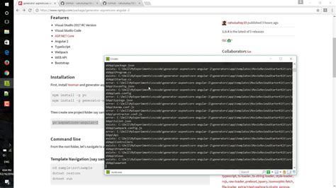 yeoman generator for asp core angular 2 typescript youtube