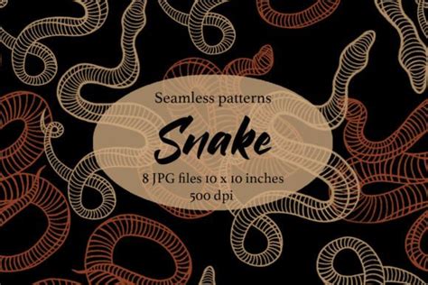 Snake Seamless Patterns Graphic By Rina Malina · Creative Fabrica