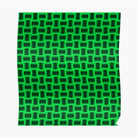 Lawn Green Gradient Checker Pattens Poster For Sale By Atroffire