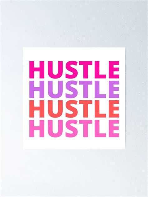Pink And Purple Hustle Sticker Poster For Sale By Tryhard Studios