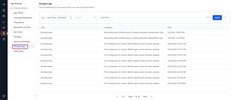 import and export app kore ai docs