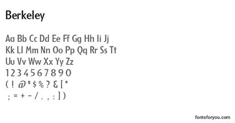 Berkeley Font Download Free Online Generator