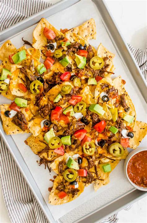Shredded Beef Nachos Perfect For Game Day Thriving Home