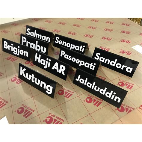 Jual Papan Meja Nama Akrilik Custom Shopee Indonesia