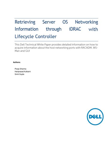 retrieving server os networking information through idrac with
