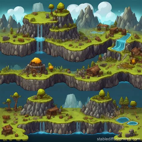 Fantasy RPG D Terrain Tileset Generation Stable Diffusion Online