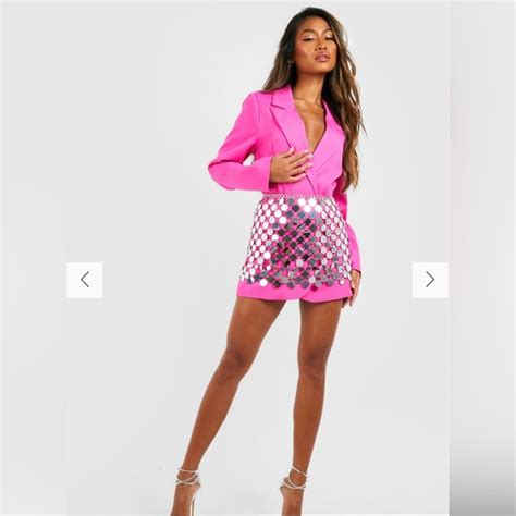Boohoo Skirts Premium Mirror Disc Mini Skirt Poshmark