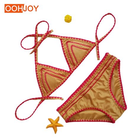 2018 New Sexy Bikini Swimwear Women Swimsuit Crochet Bathing Suit