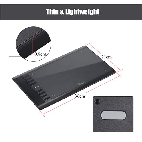 Buy Ugee M708 Upgraded Graphics Drawing Tablet, 10×6in Drawing Board ...