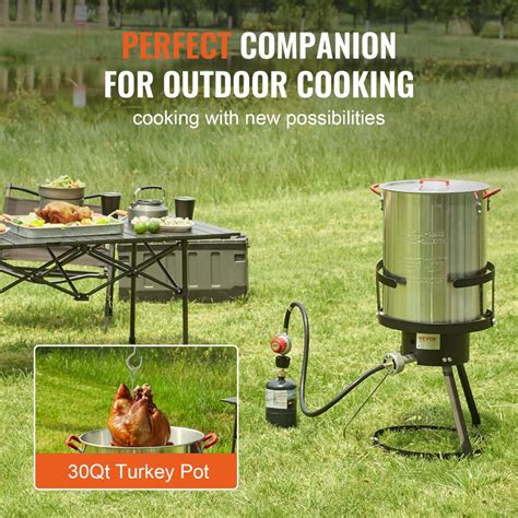 Vevor Turkey Deep Fryer 30 Qt Turkey Fryer Boiler Steamer Cooker Set