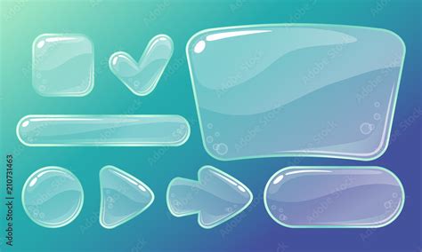 Transparent GUI Buttons Game User Inteface Stock Vector Adobe Stock