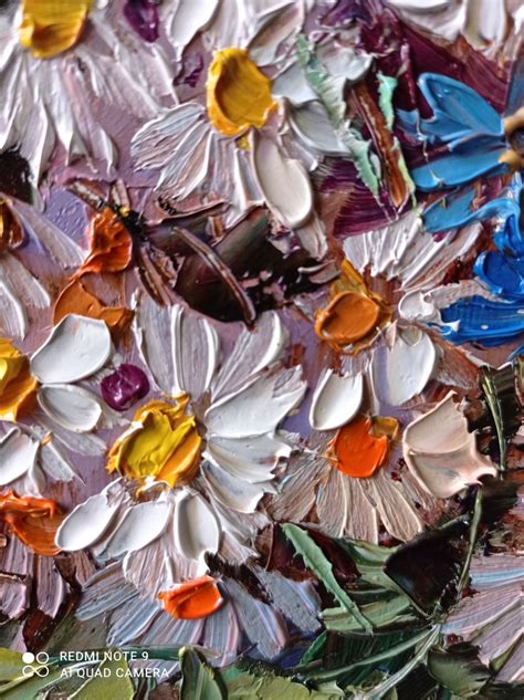 Полевые цветы в вазе холст 50х60 заказать на Ярмарке Мастеров O98vqru Картины Рязань