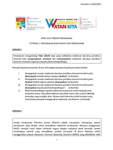 Tutorial 1 Pengenalan Dan Konsep Asas Pdf
