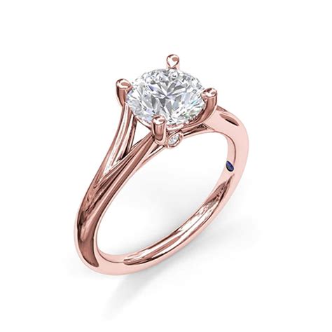 Rose Gold Solitaire Engagement Band Temple And Grace Nz