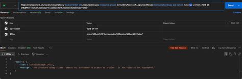 How Can I Filter Multiple Statuses In The Azure Logic Apps Trigger And Run History Apis And
