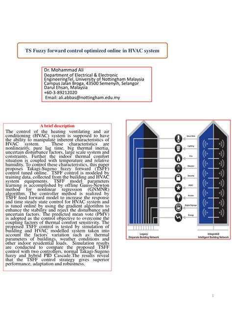 Pdf Ts Fuzzy Forward Control Optimized Online In Hvac System