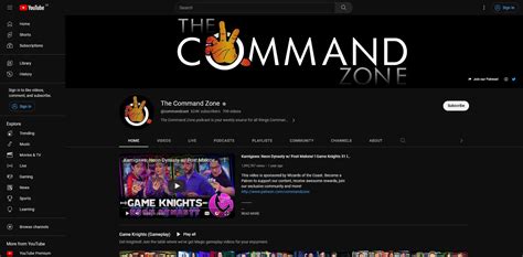 Youtube The Command Zone Mtg Wizardry