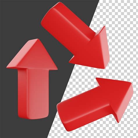 Premium Psd 3d Red Arrow