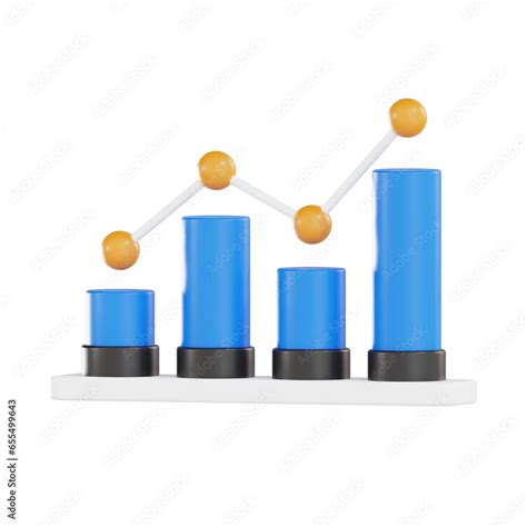 analytics growth 3d high quality render data analysis 3d render set