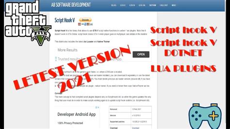 GTA 5 Script Hook V Script Hook Dotnet Tutorial GTA5 SCRIPTHOOK SCRIPTHOOKDONTNET LUAPLUGINS