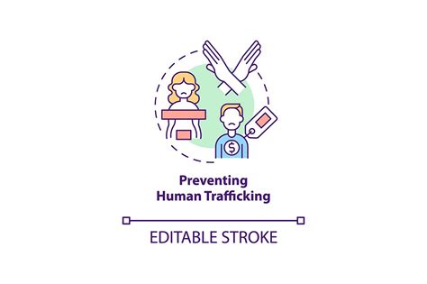 Preventing Human Trafficking Icon Outline Icons ~ Creative Market