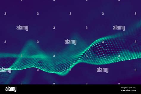 Abstract Blue Geometrical Background Connection Structure Science Background Futuristic