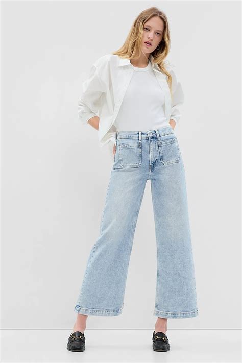 Gap Adults갭 여성 워시드 앵클 데님 팬츠 Sivillage 에스아이빌리지